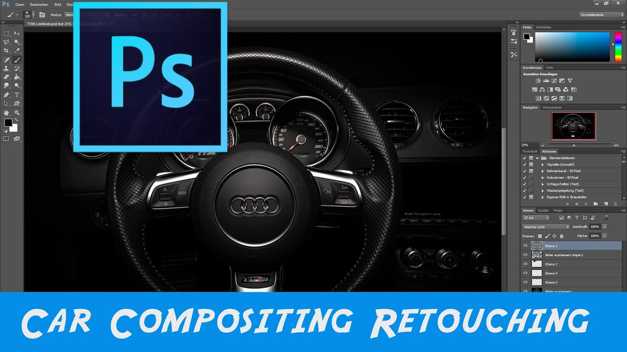 Photoshop Car Photography Compositing Retouching Tutorial German - YouTube