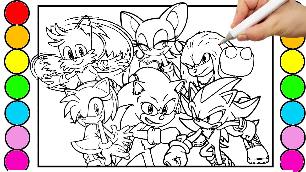 Sonic Team Coloring Pages Sonic The Hedgehog Teils , Shadow ,Amy Rose ...