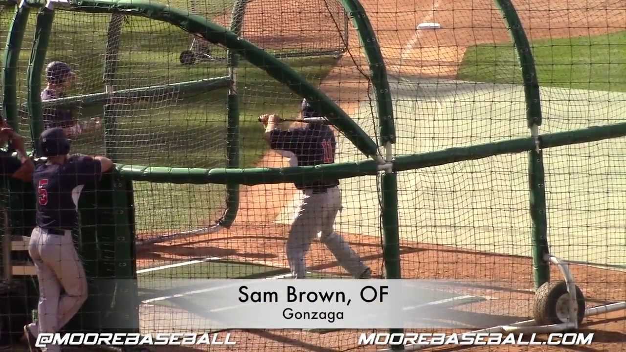 Sam Brown Prospect Video, OF, Gonzaga - YouTube
