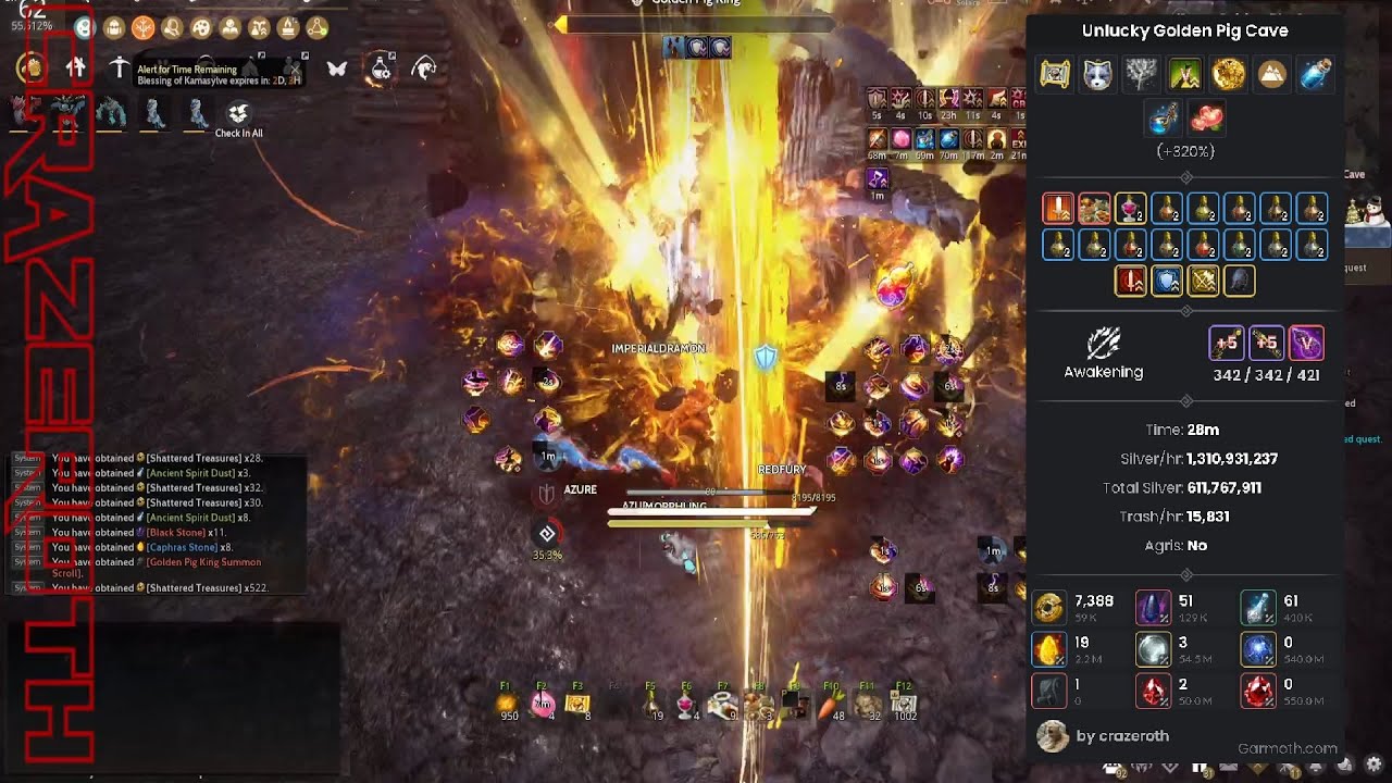 GOLDEN PIG CAVE [NORMAL] 7.388K TL NO AGRIS ~ WUKONG AP 342 | GS 763 ...