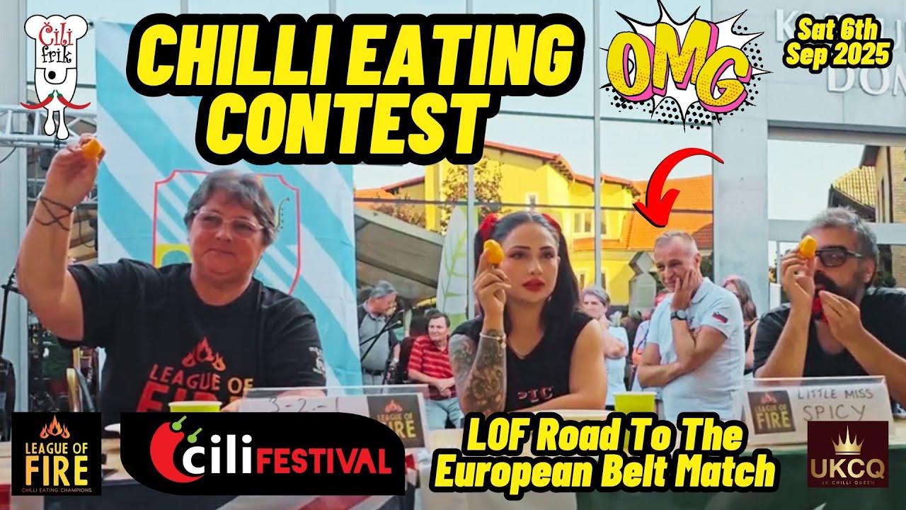 CHILI EATING CONTEST 🌶 with UK CHILLI QUEEN - Real Chili Festival ...