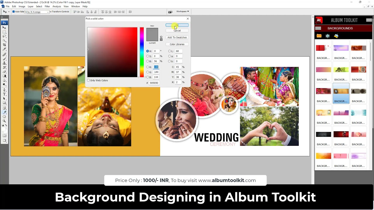 Album Background Designing in Album Toolkit - YouTube