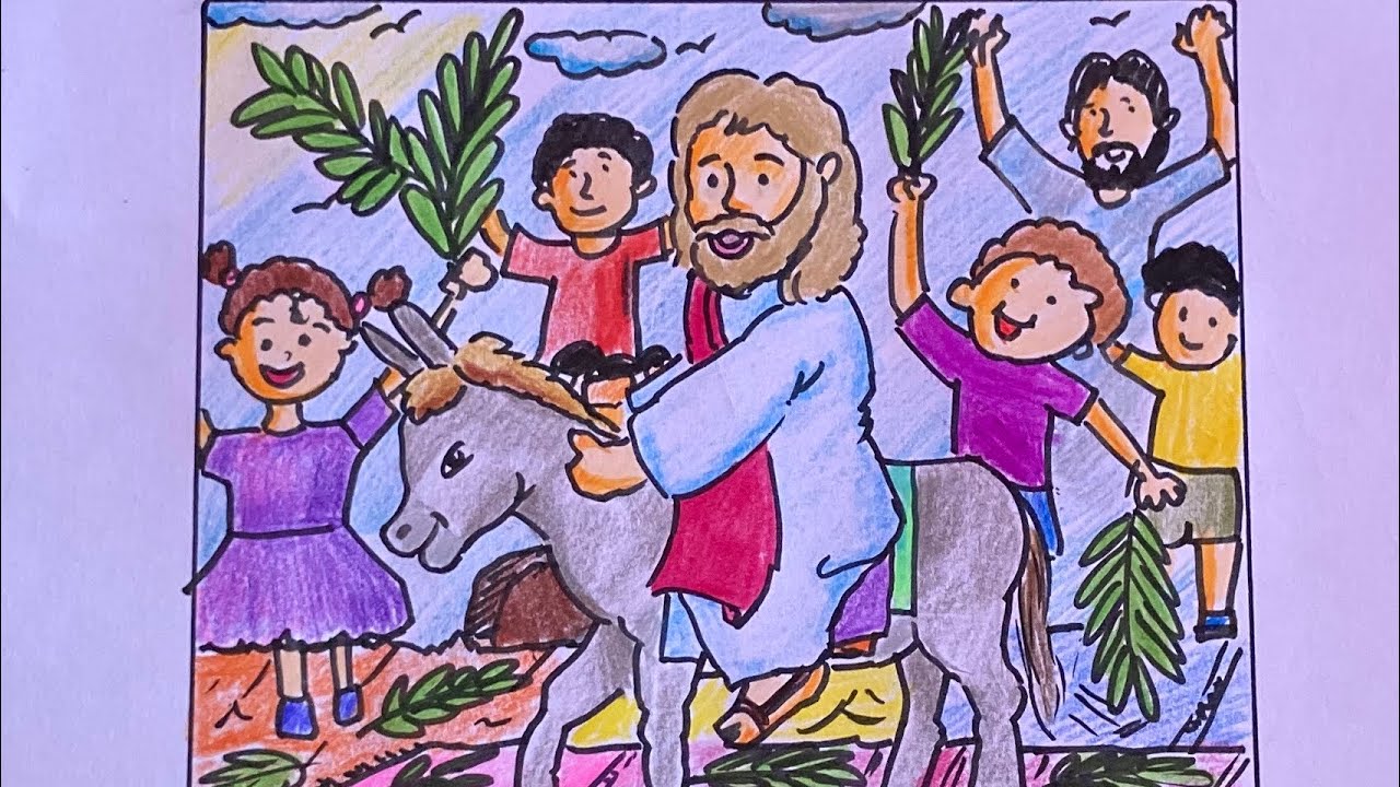 Palm Sunday drawing #jesuschrist #palmsunday #drawingartist # ...
