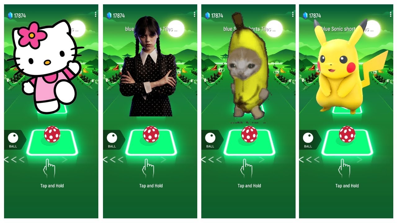 hello kitty 🆚 Wednesday Addams 🆚 banana cat 🆚 Pikachu tileshop gaming ...