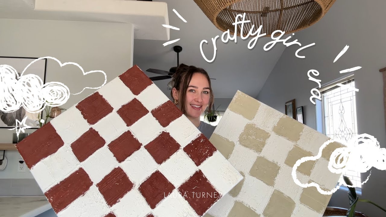 2025 CRAFTY GIRL ERA | DIY checker board plaster art ⚡️ - YouTube