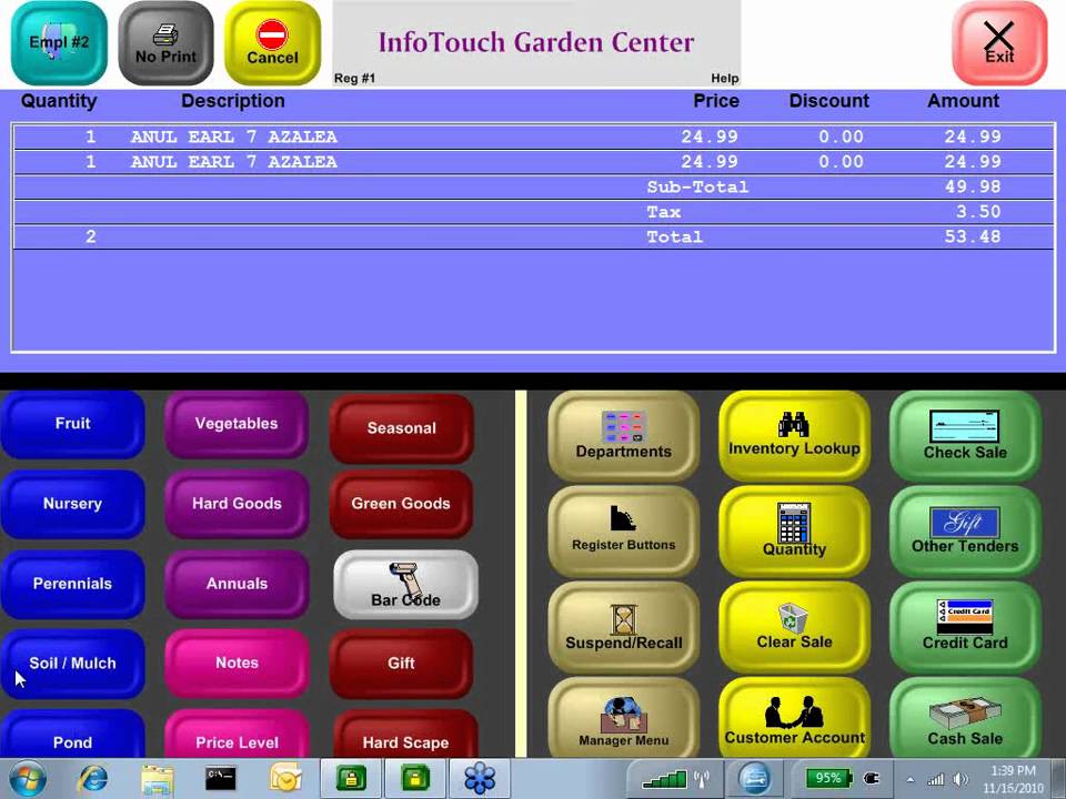 InfoTouch POS Software Garden Centers Short - YouTube
