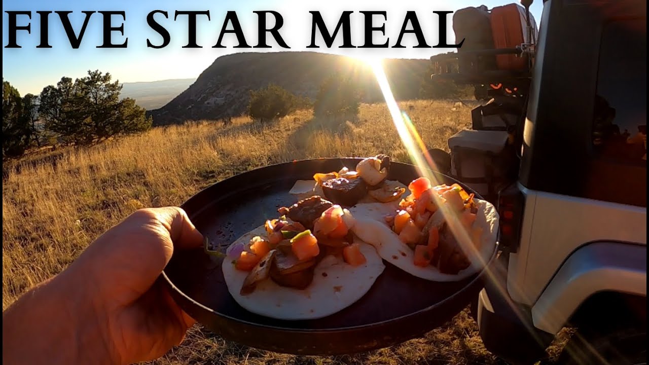 GOURMET Mountain Tacos cooked out of a Car | Camping Meal - YouTube