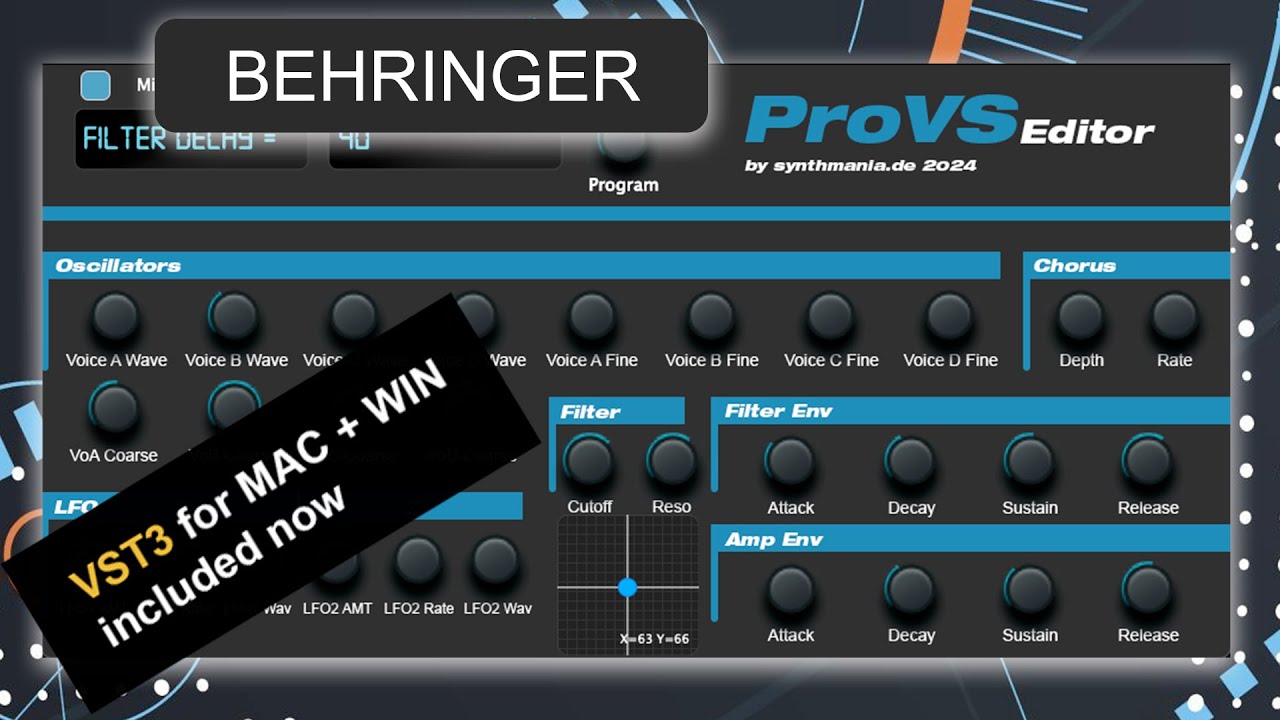 Behringer Pro VS Mini Editor - Now with VST3 for MAC and Windows - YouTube