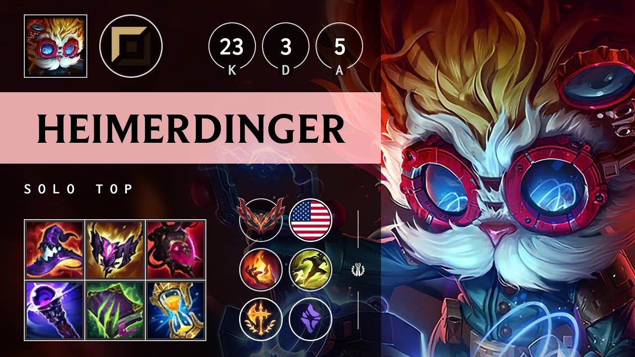 Heimerdinger Top vs Warwick - NA Grandmaster Patch 25.S1.3 - YouTube