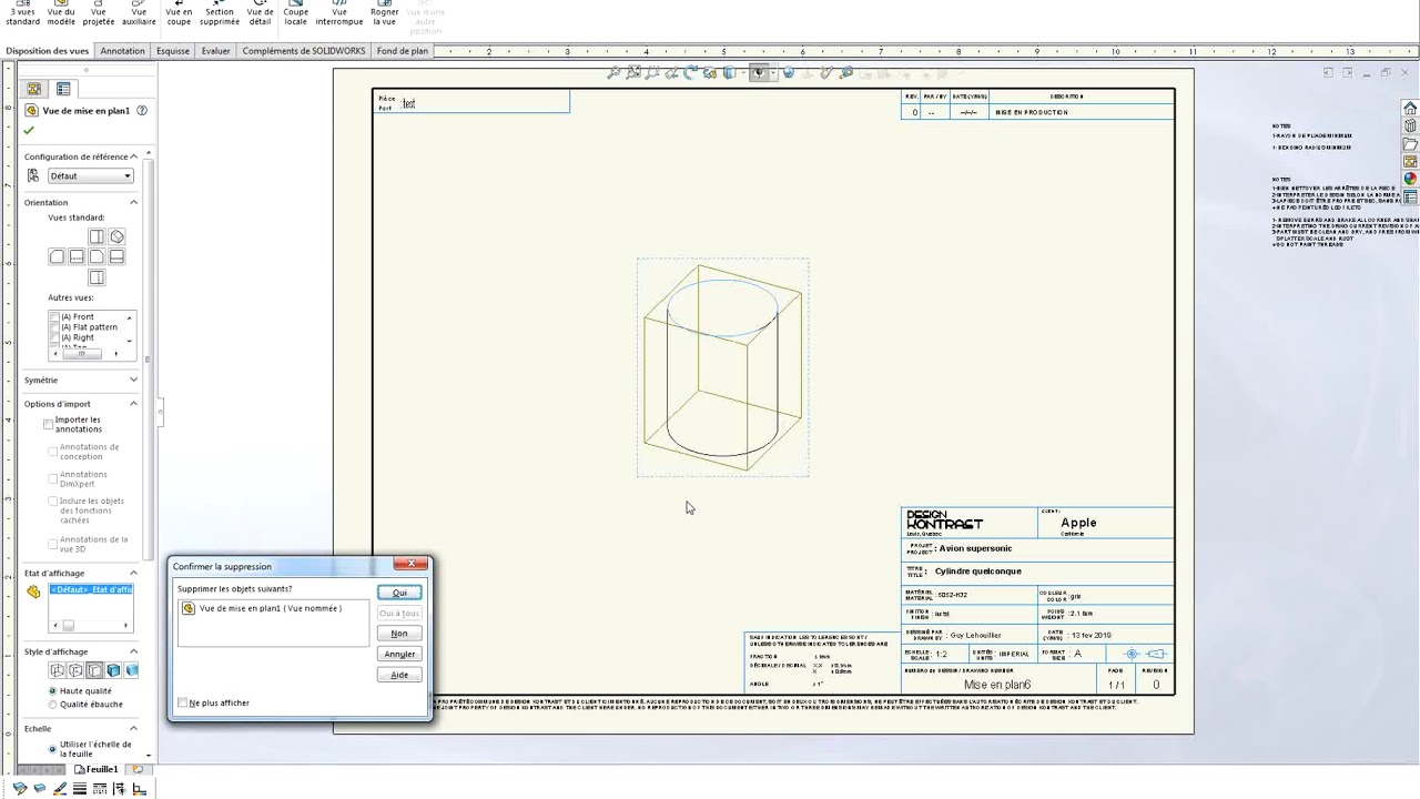Propriétés personnalisé d'une pièce dans un cartouche - YouTube