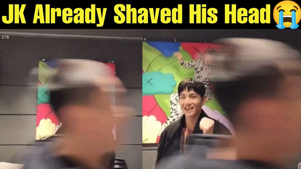 Jungkook Already Shaved his Head 😭 JK Hiding Hair 😢 BTS JK Without Hair ...