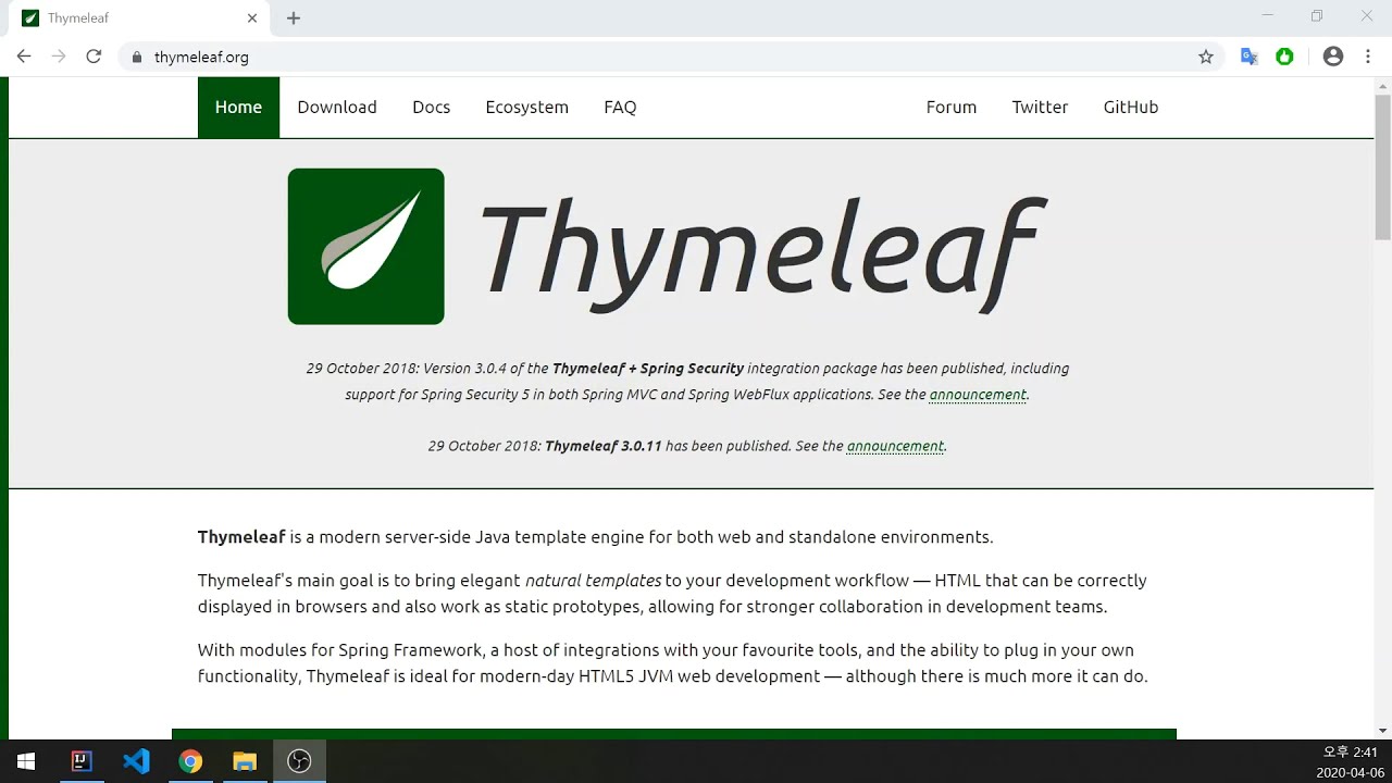 Spring Boot으로 웹 출시까지 3. thymeleaf 기본 익히기 - YouTube