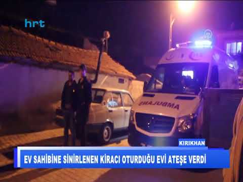 Ev sahibine sinirlenen kiracı oturduğu evi ateşe verdi
