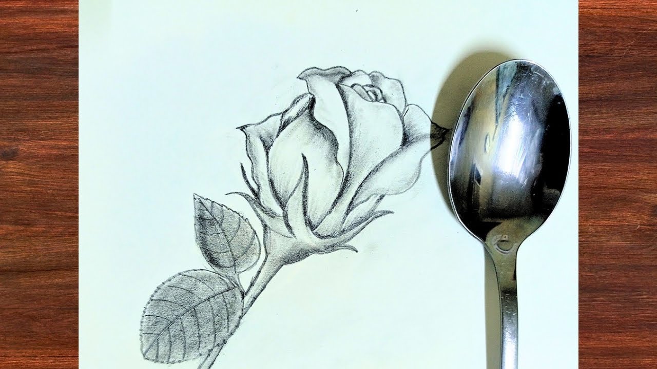 Rose Drawing Challenge with a Spoon! (Easy Tutorial)@sajila - YouTube