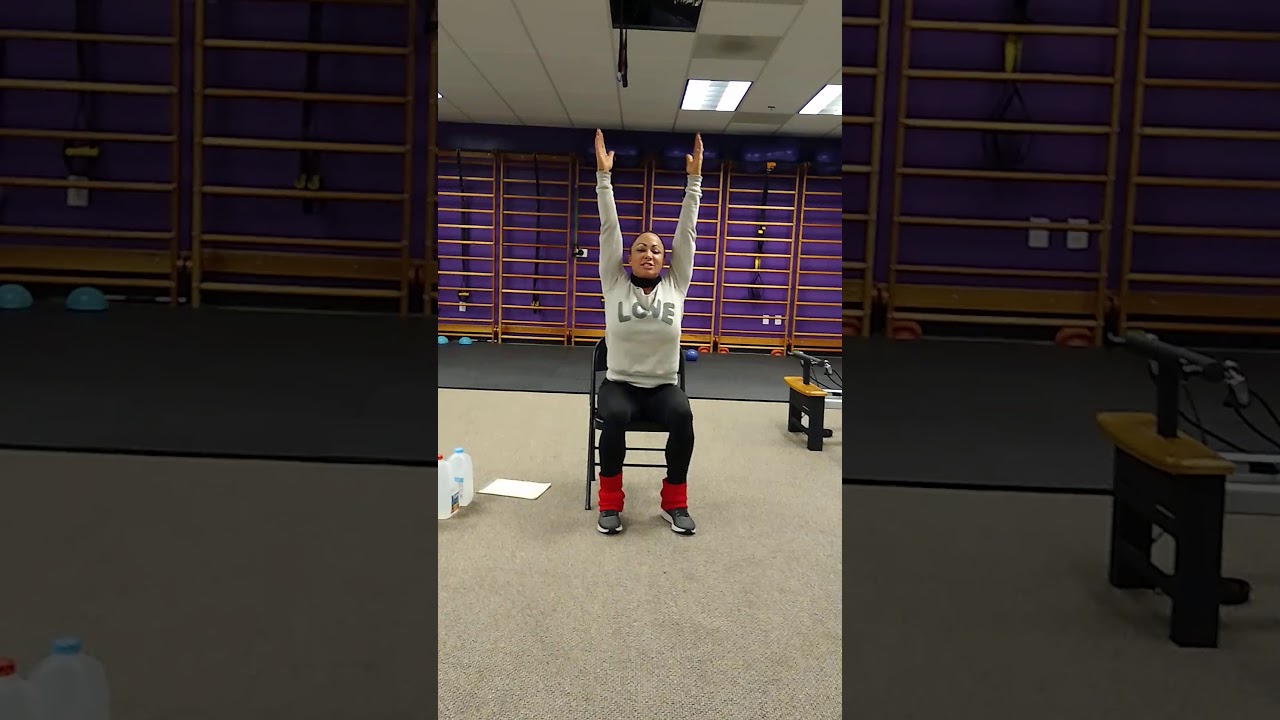 CLS at home workout week 7 stretch: the seated alternate arm reach ...