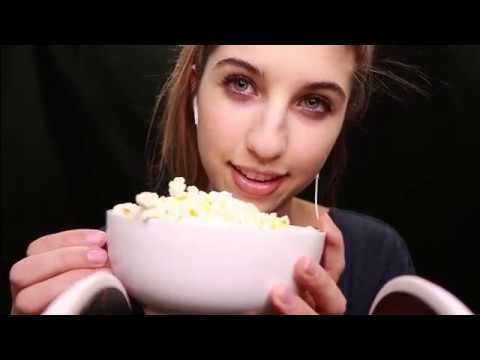 Feel Good ASMR ~ Popcorn Eating & Whisper Rambles :)