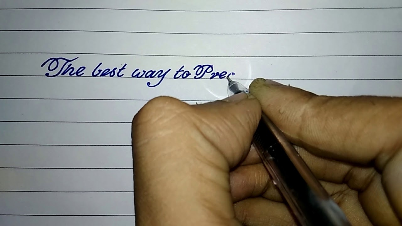 Most Satisfying handwriting with gel pen | easy round hand script - YouTube