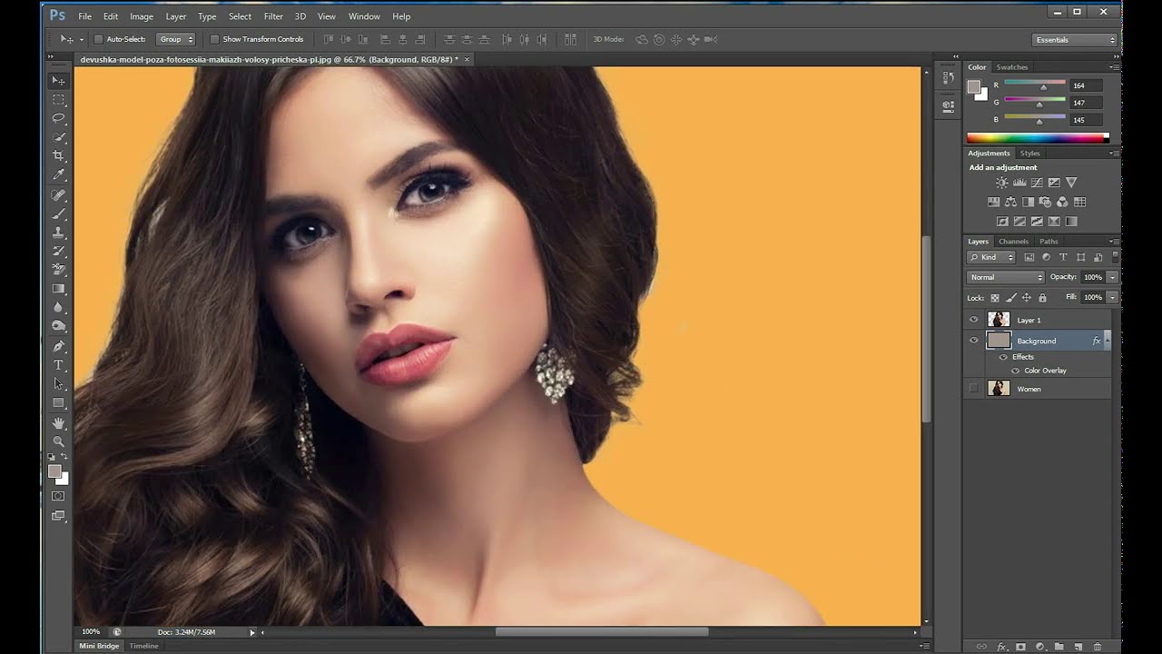 HOW TO REMOVE BACKGROUND IN ADOBE PHOTOSHOP - YouTube
