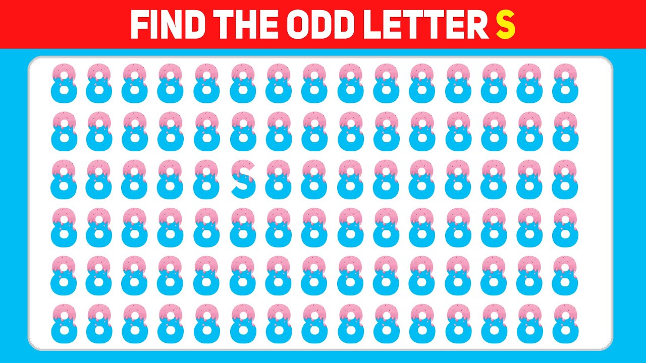 Find The Odd One Out -Number and Letter Edition - YouTube