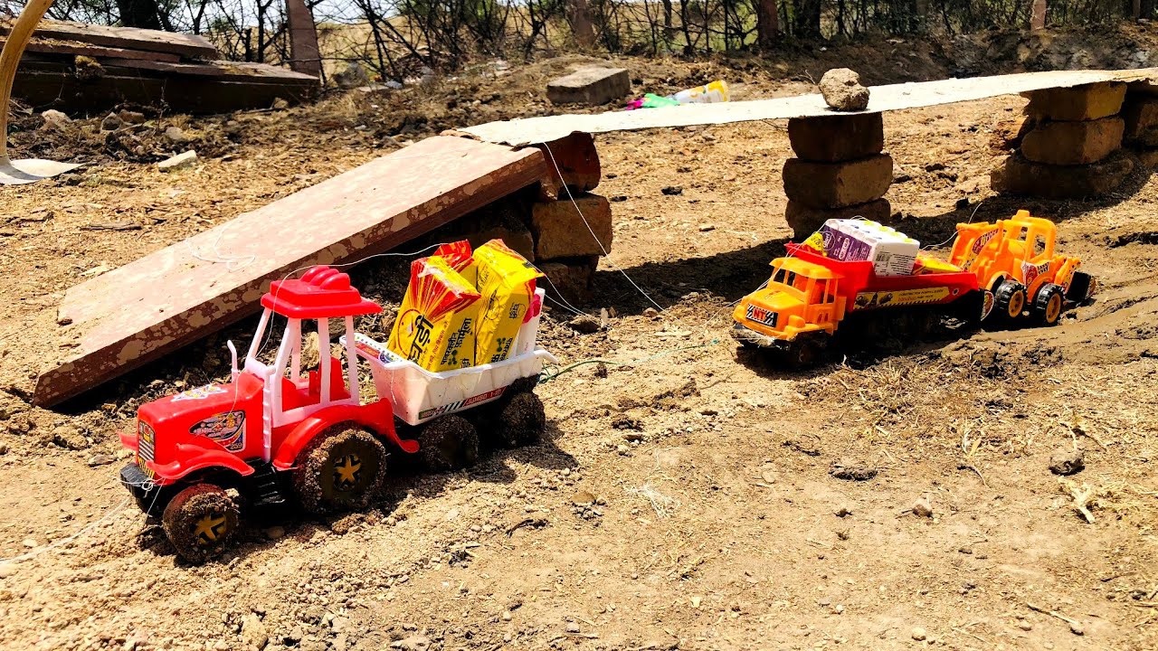 A Ghadi detargent cake and glori soap loaded truck stuck in mud #toys # ...
