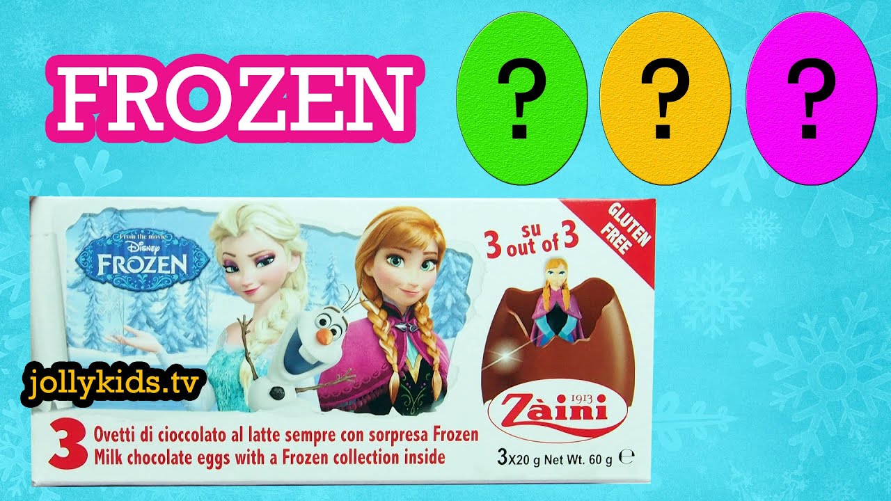 ของเล่นกินได้ 3 Zaini Chocolate Kinder Surprise Eggs Walt Disney Frozen ...