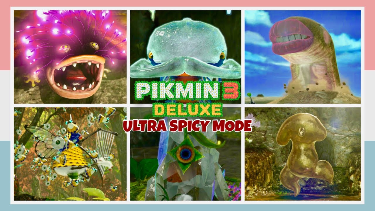 All Boss Battles In Ultra Spicy Mode (Using 60 Pikmin Only) Pikmin 3 ...