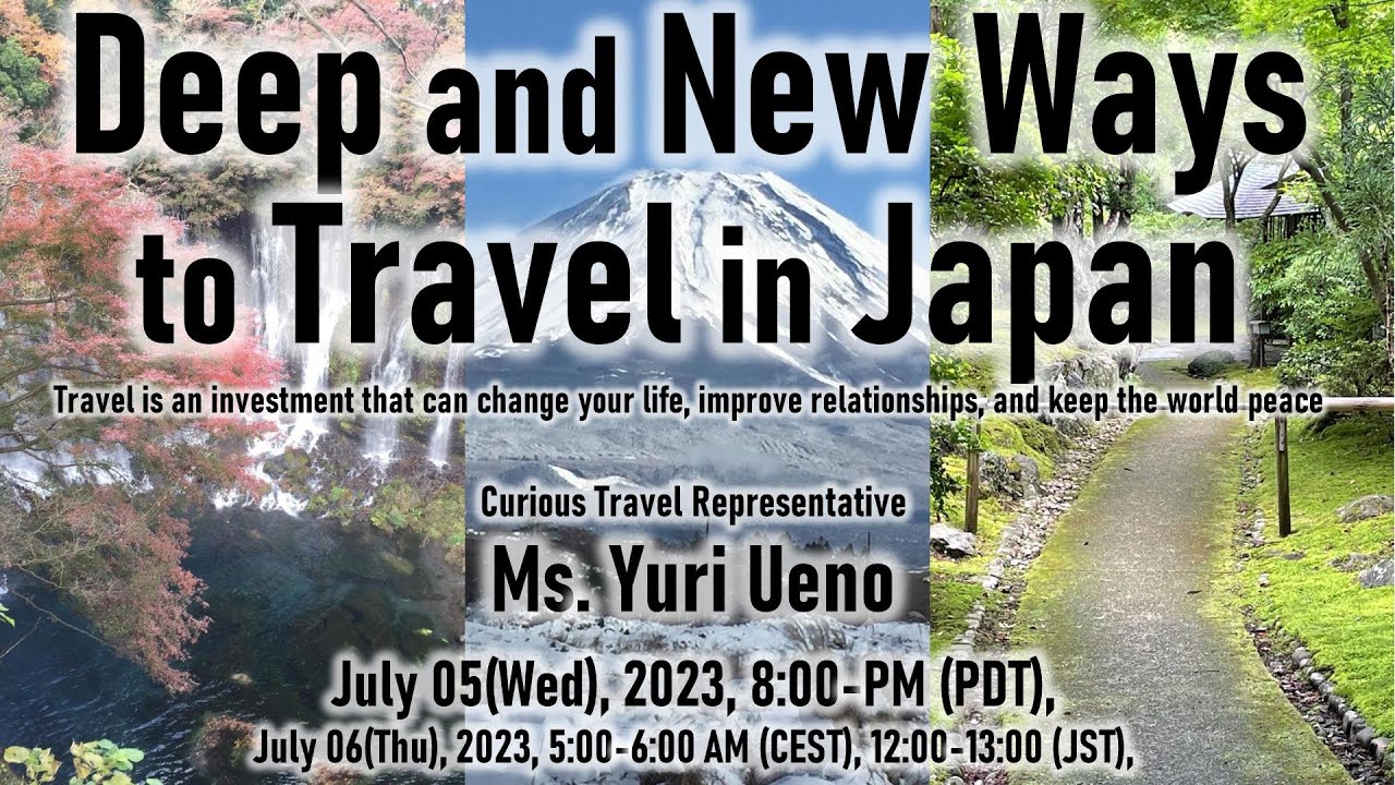 Deep ＆New Ways to Travel in Japan - by Ms.Yuri Ueno - YouTube