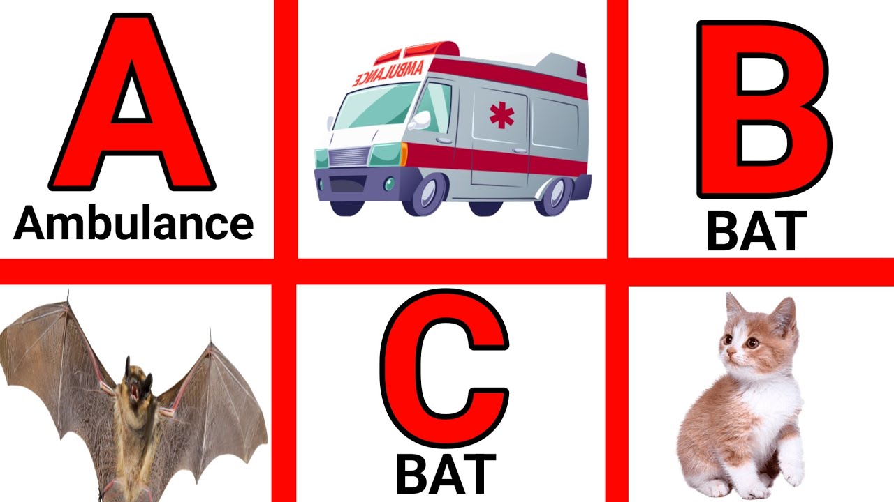 a for ambulance b for bat, A For Apple Alphabet ABC Song,3D ABC Song ...