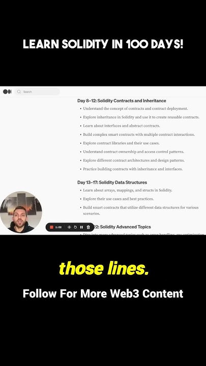 Learn Solidity in 100 Days! Day 8-22 #solidity #blockchaintechnology #coding - YouTube