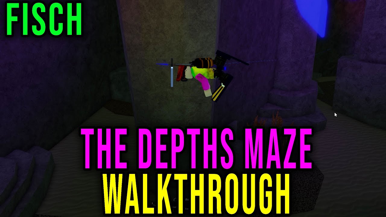 The Depths Maze Walkthrough Fisch Roblox Youtube