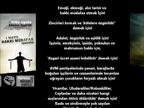 1 Mayıs Kapitalizmle Mücadele Korteji (ÇAĞRI METNİ)