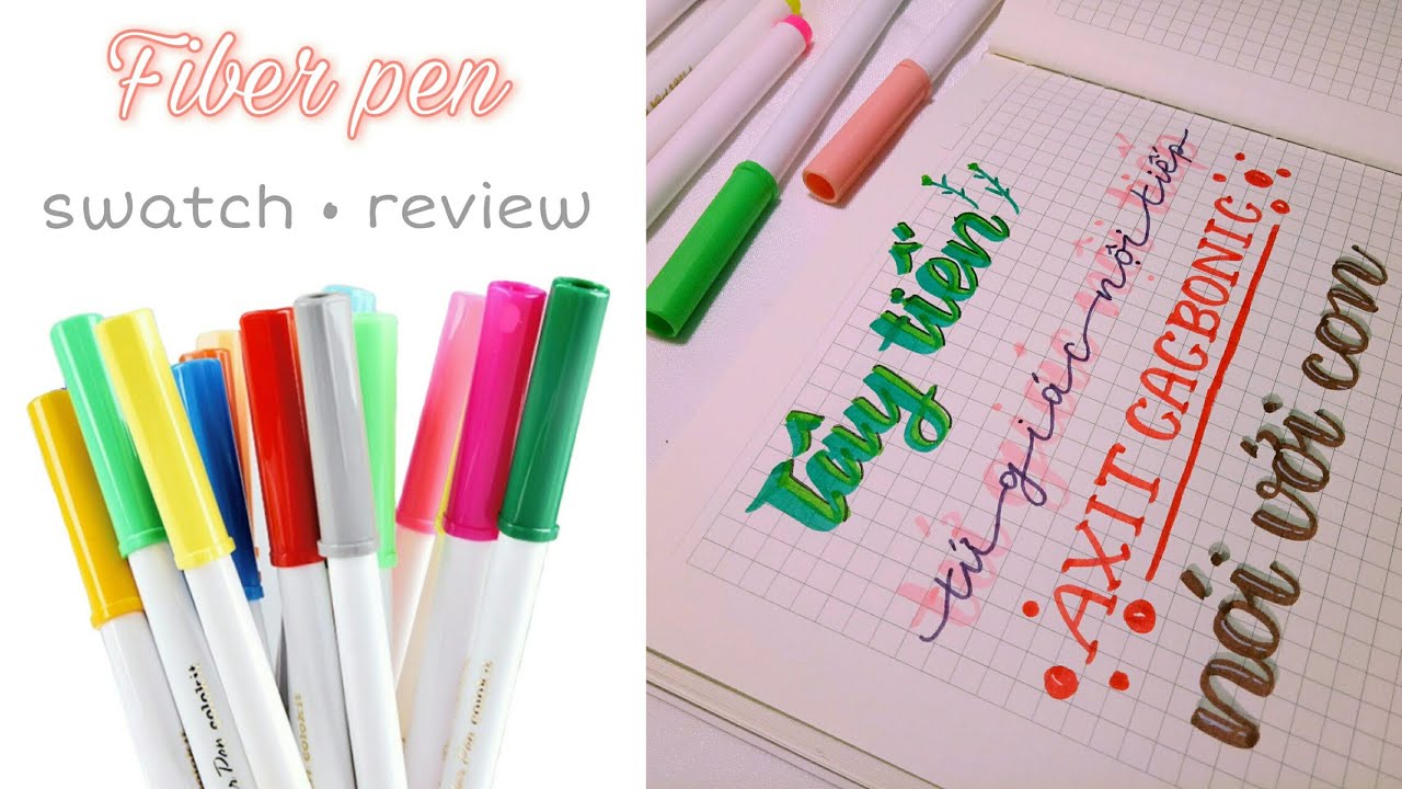 fiber pen của Thiên Long có đáng mua? - YouTube
