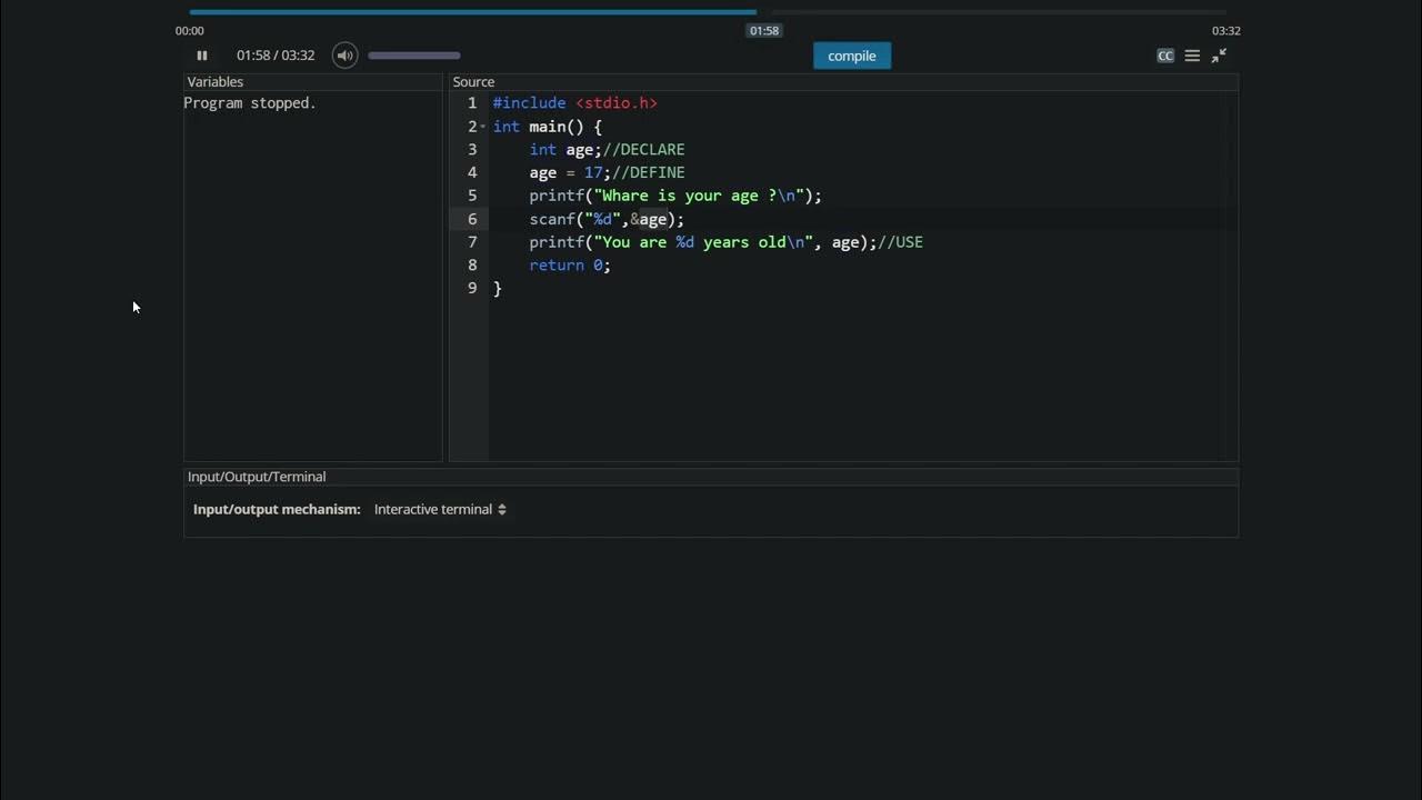 Read integer user input using scanf - YouTube