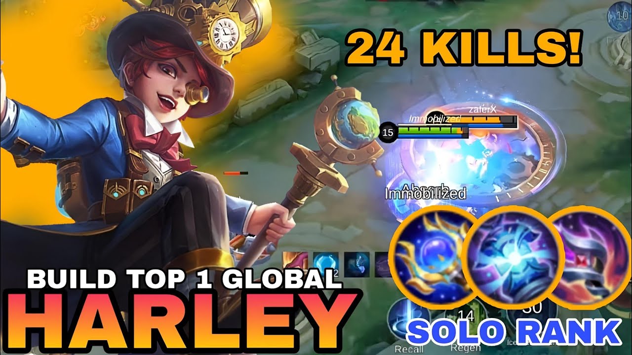 HARLEY BEST BUILD 2024 | SOLO RANK HARLEY GAMEPLAY | MOBILE LEGENDS ...