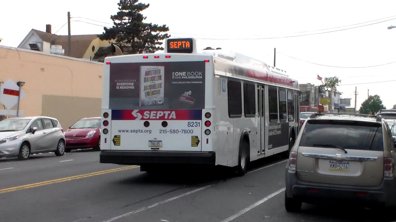 SEPTA BUS: HYBRID NEW FLYER DE41LF 8231 ON ROUTE: 56 - YouTube