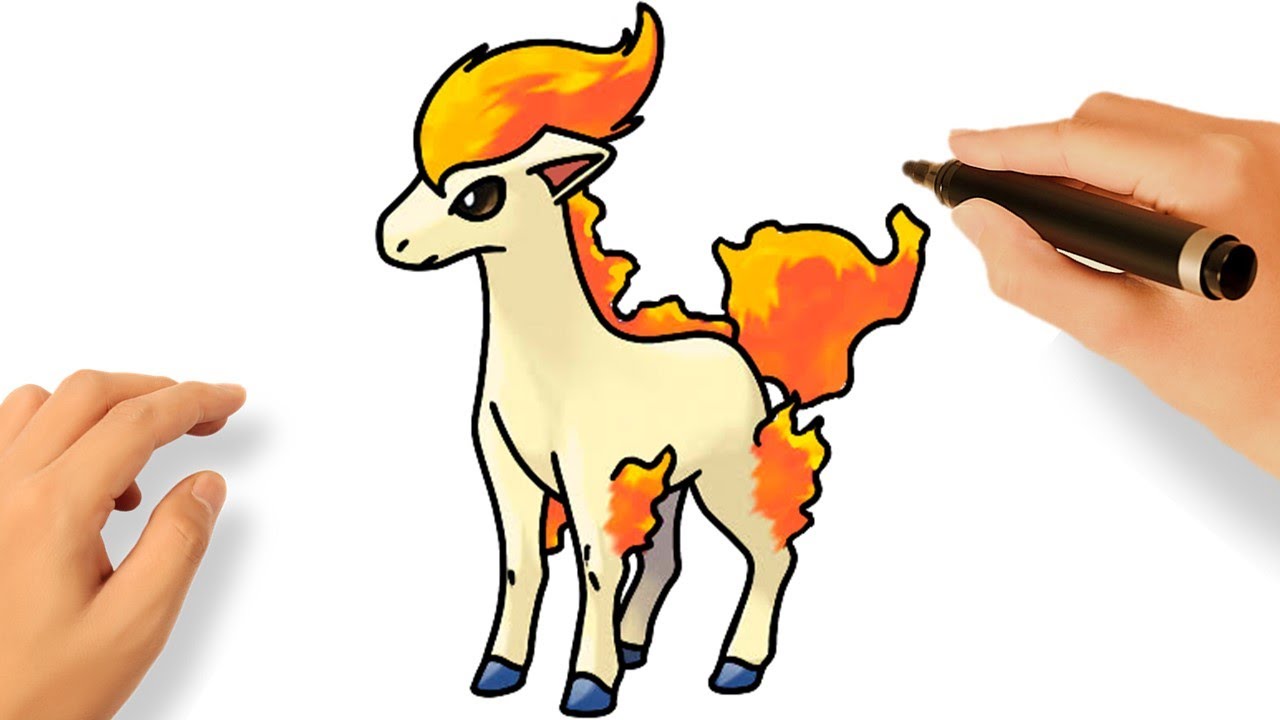HOW TO DRAW PONYTA EASY STEP BY STEP 🔥| POKÉMON - YouTube