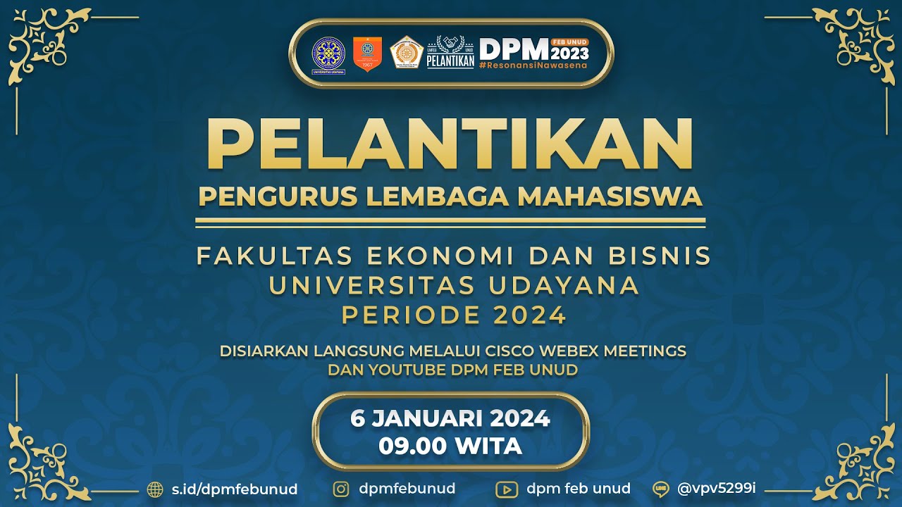 PELANTIKAN PENGURUS LMFEB UNUD 2024 - YouTube