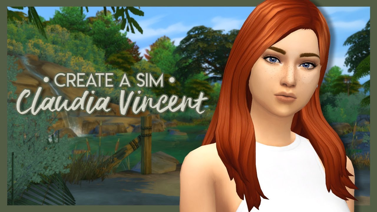 Sims 4: Claudia Vincent | Create a Sim + FULL CC LIST - YouTube