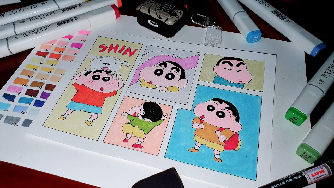 Tập vẽ #22 - Vẽ Shin - Cậu Bé Bút Chì (Shinnosuke) Bằng Marker ...