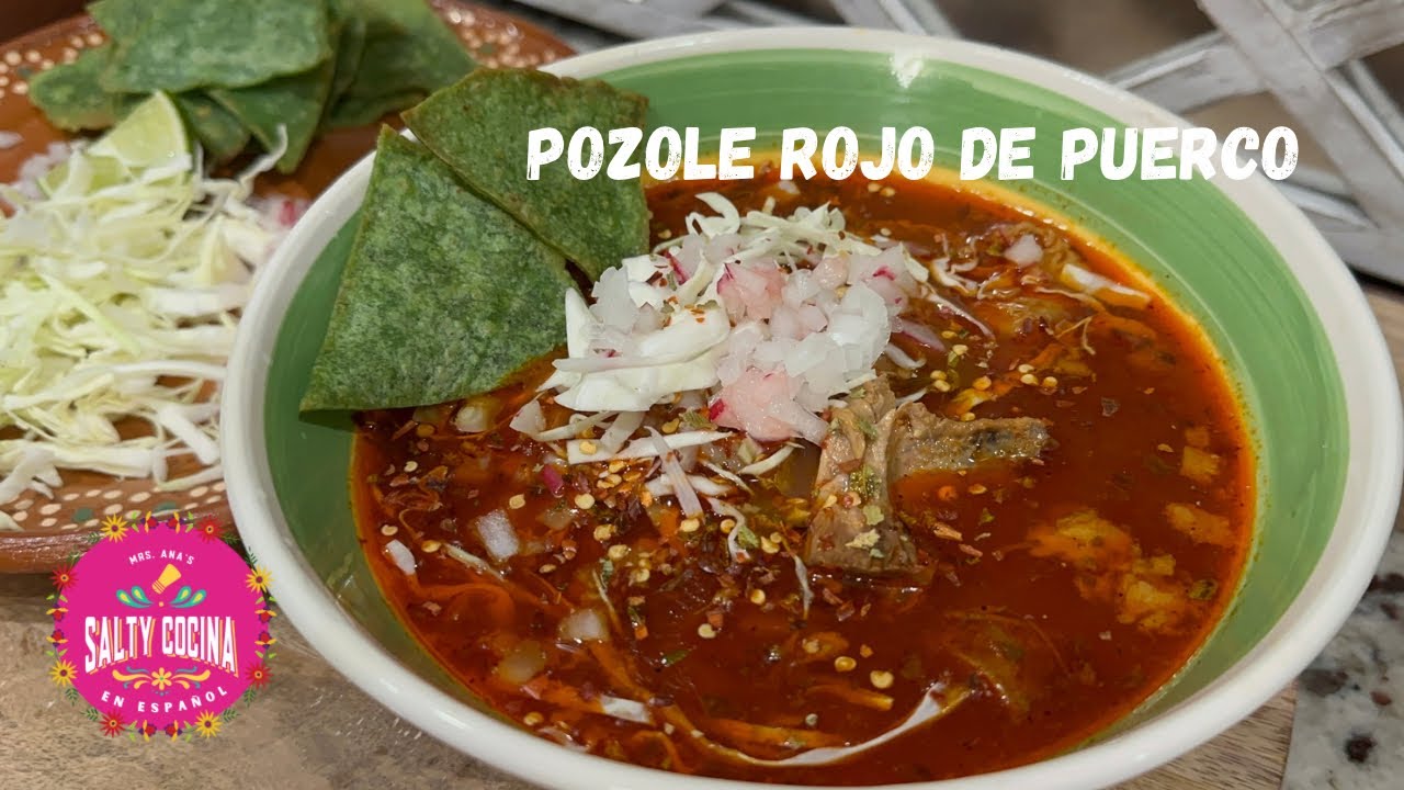 Pozole Rojo de Puerco con Patitas - YouTube