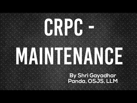 CrPC - Maintenance - S.125 - YouTube