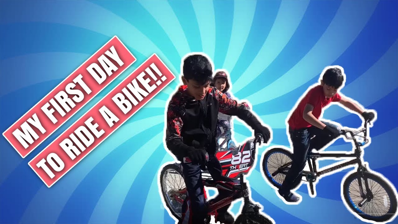 MY FIRST DAY To RIDE A BIKE!! **First Time** - YouTube