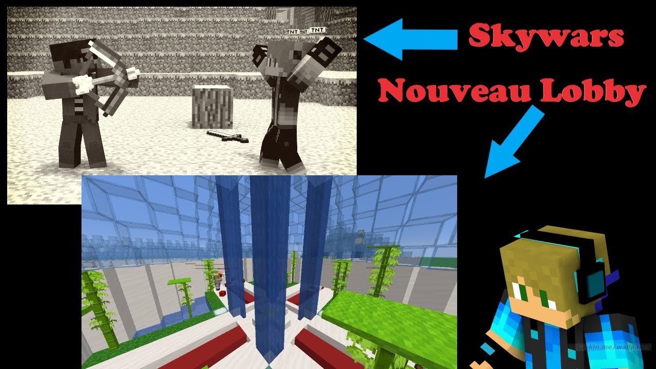 Mon premier skywars en vidéo + Présentation du nouveau lobby pour les vidéos| #1 Minecraft Java ...