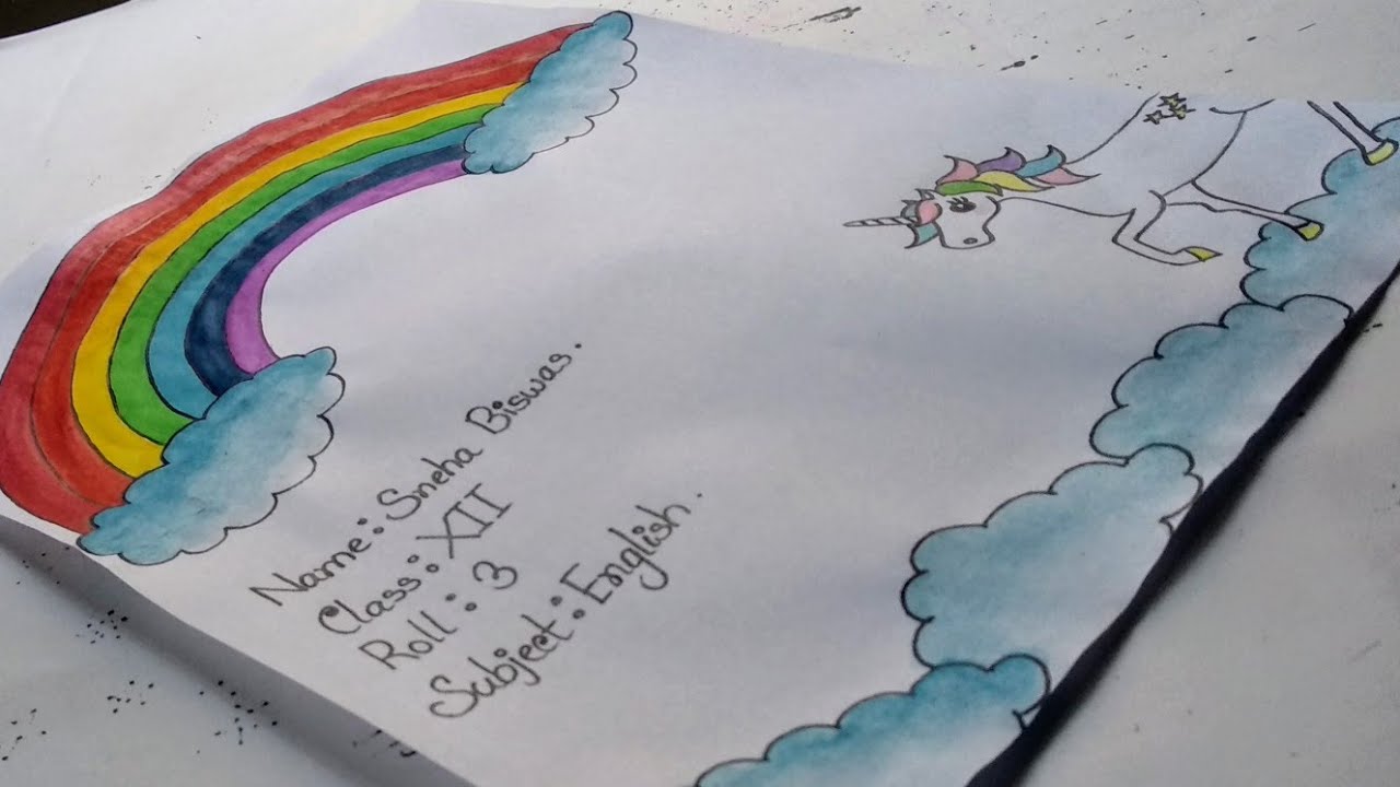 Rainbow | Front Page Design for Project | Page Decoration - YouTube