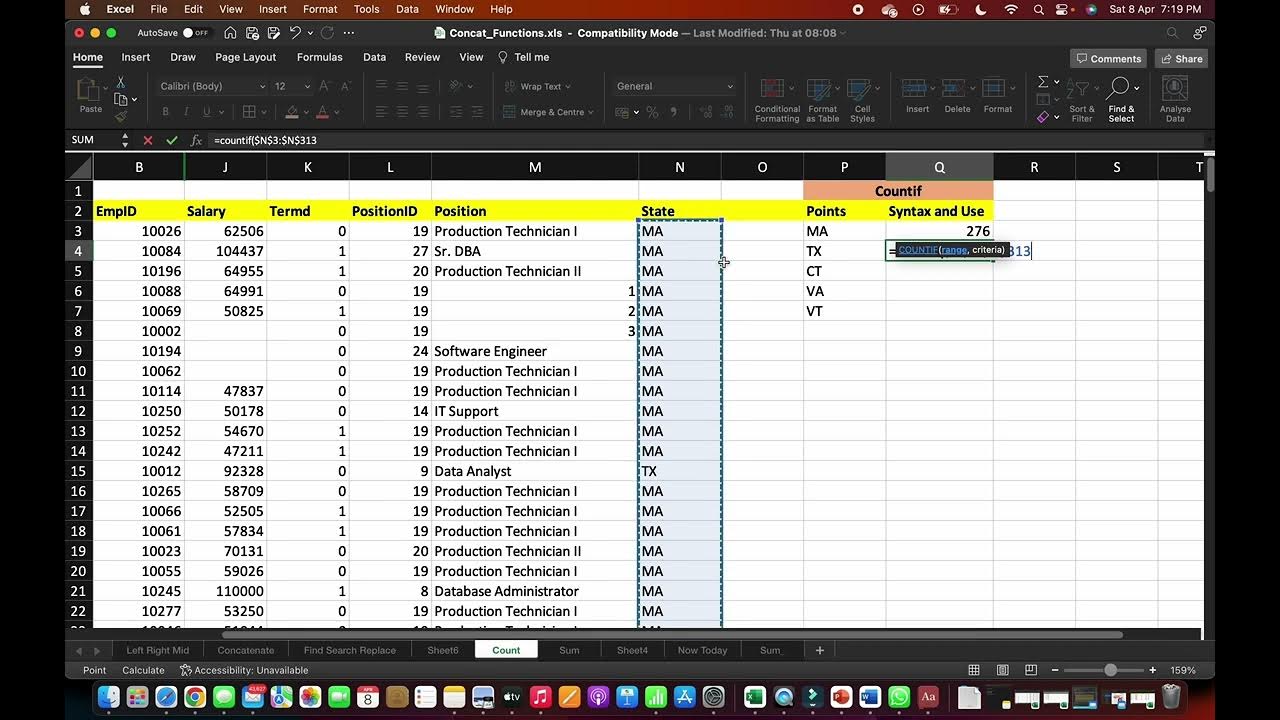 Using the COUNTIF Function in Microsoft Excel to Count Cells that Meet a Specific Condition ...
