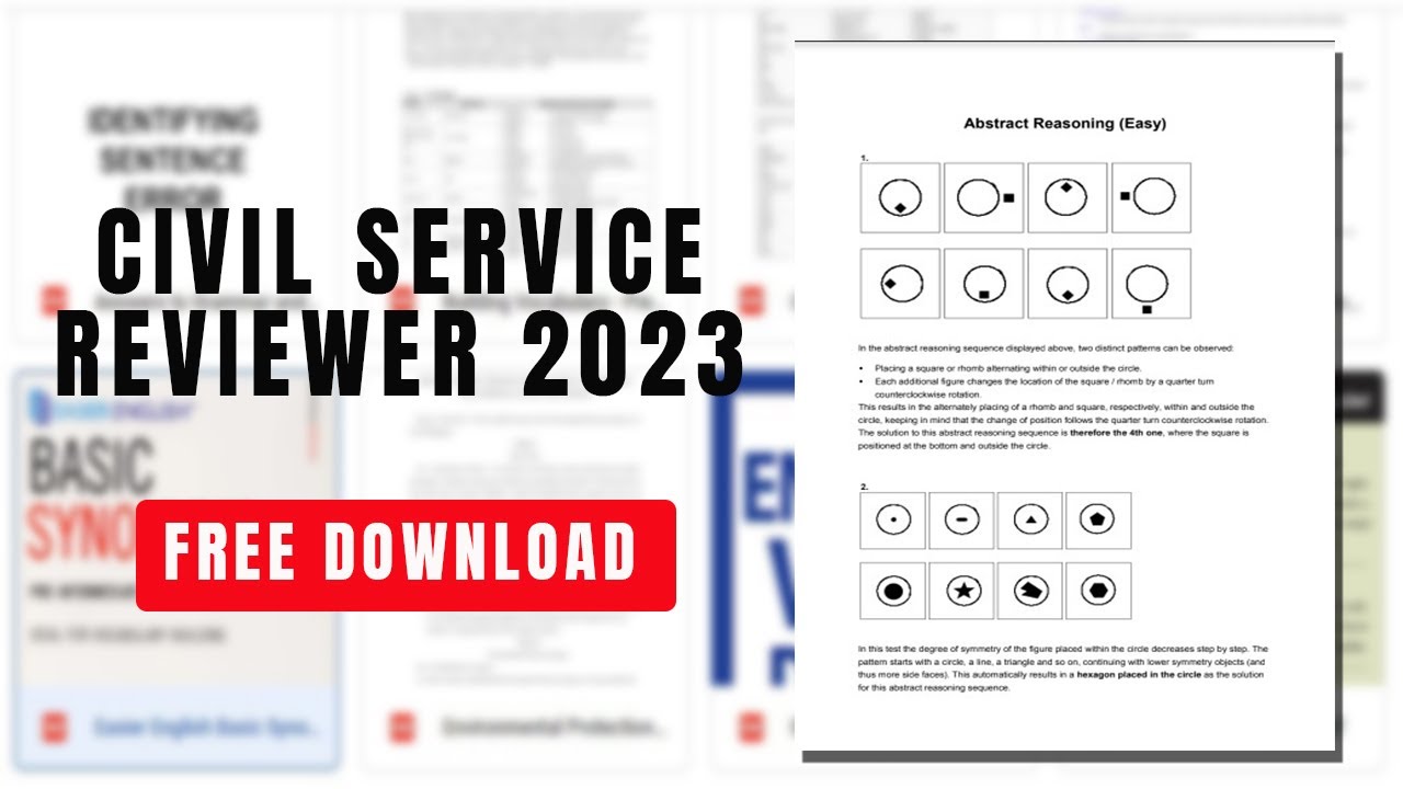 CIVIL SERVICE REVIEWER 2024-2025 |FREE DOWNLOAD| - YouTube