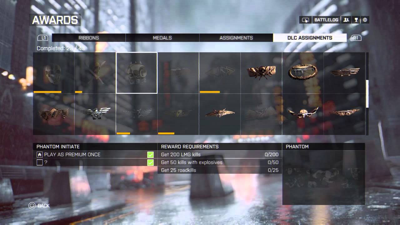 BF4: Phantom Initiate Program Phase 3 code & Assignment requirements ...