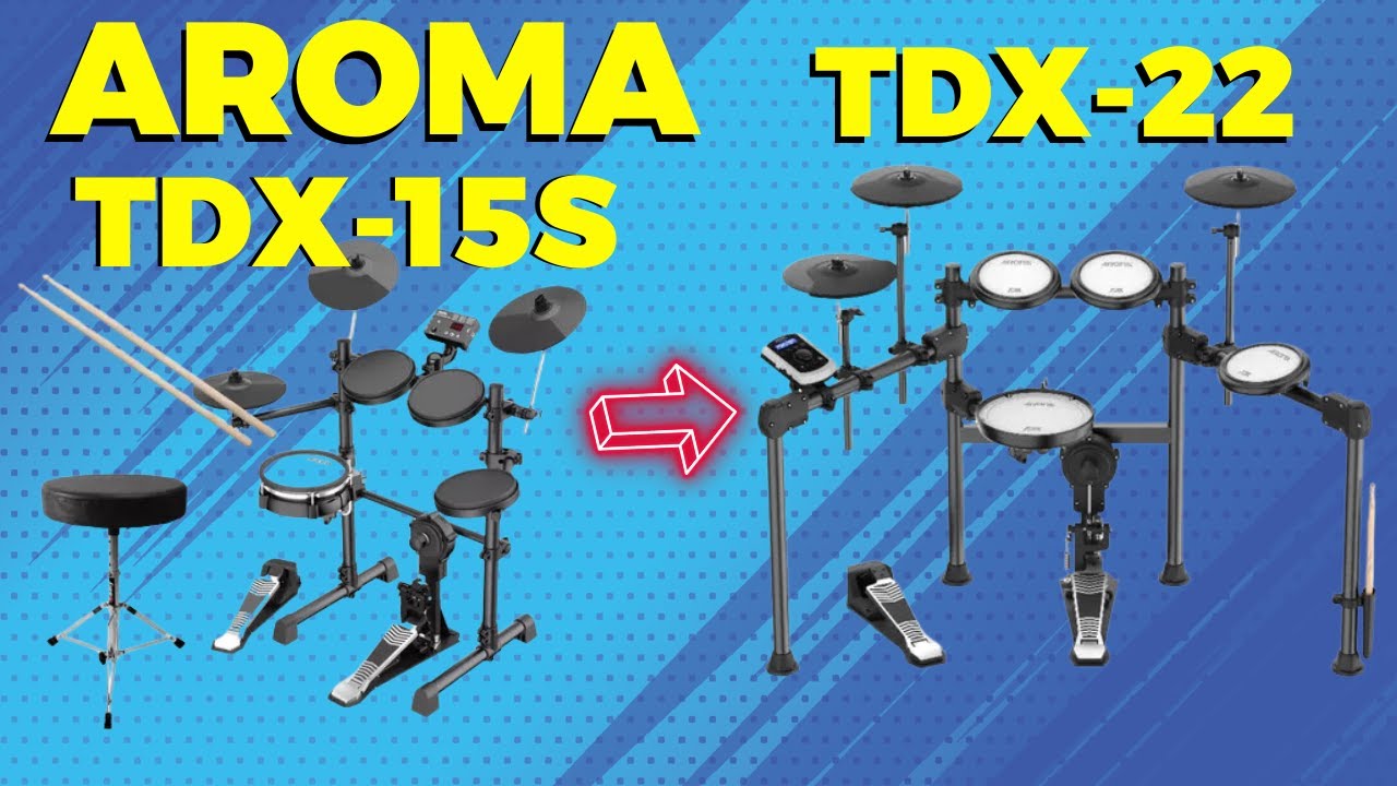 Bateria Eletrônica Aroma TDX 15S ou TDX 22 Qual é Melhor ? Parte 1 ...