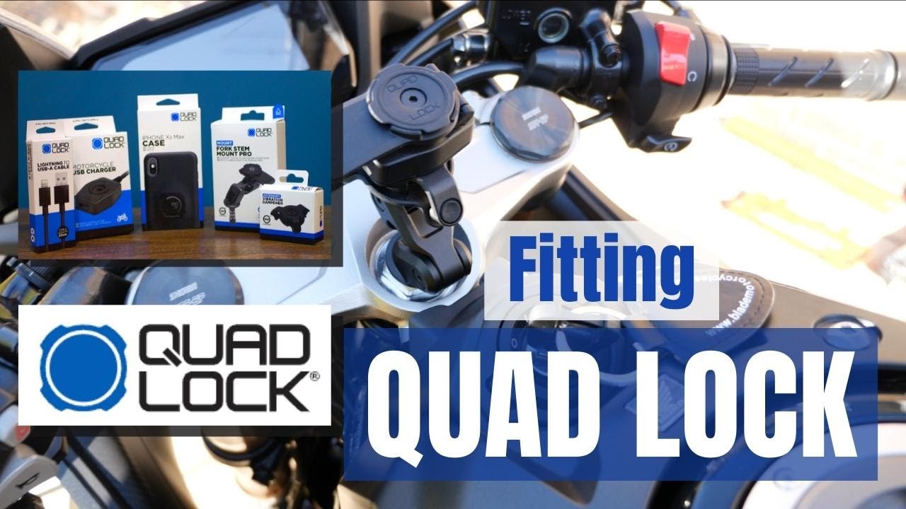 Quad Lock Install on Honda CBR 650R inc USB & Vibration Dampener - YouTube