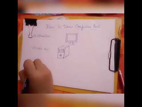 How to draw the basic parts of computer| Std I | Easy and Simple ...